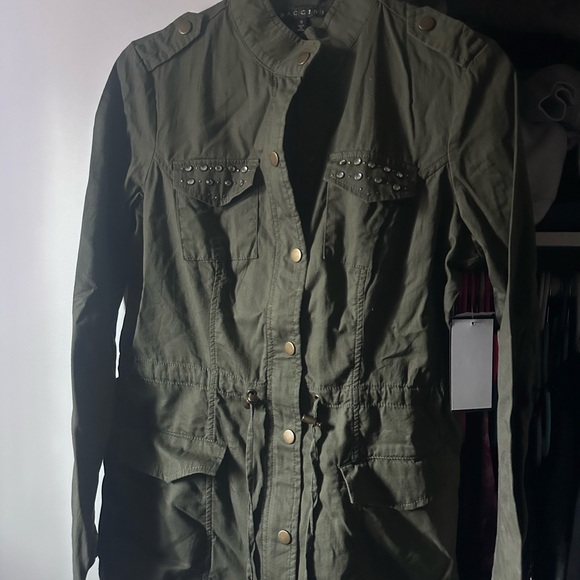 Baccini | Jackets & Coats | Mens Olive Green Military Jacket | Poshmark